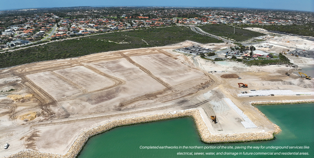 Impressive construction works at Ocean Reef Marina by Georgiou Group